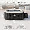 Amazon.com : INTEX PureSpa Greystone Deluxe 4 Person Square Inflatable ...