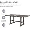 Amazon.com - LUMISOL 7-Piece Dining Table Set, Updated 76.9inch Extendable Trestle Table with ...