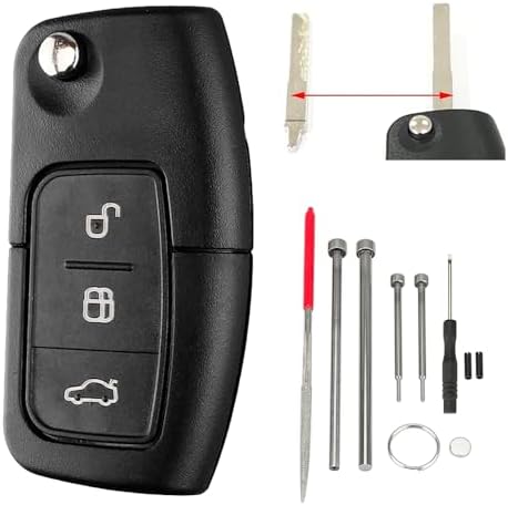 Flip Key Fob Case For Ford Fiesta Focus Kuga Mondeo MK4 C-Max S-Max ...