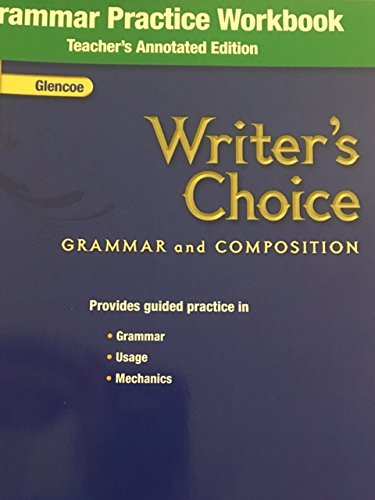Writers Choice Grammar and Composition Grammar Practice Workbook Grade ...