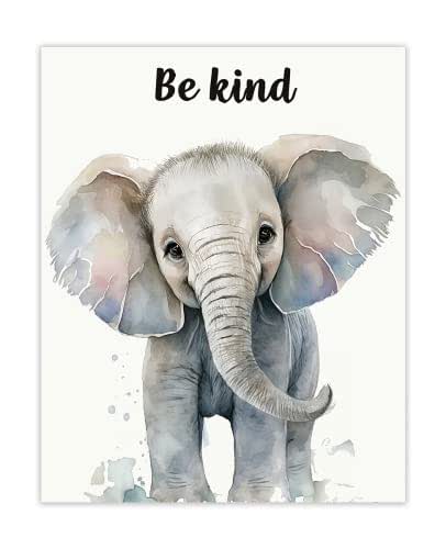 Amazon.com: Be Kind - Baby Elephant Inspirational Nursery Decor:Baby ...