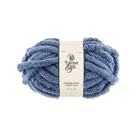 Amazon.com: Yarn Bee Country Blue Yarn for Knitting/Crocheting – Jumbo ...