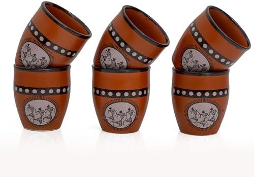 Amazon.com: Handmade Traditional Kulhar Kulhad Chai Tea Coffee Mug Cup ...