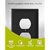 TREEWELL 4-Pack Duplex Outlet Cover, Natural Bamboo Fiber Switch Plates ...