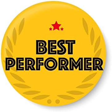 Buy PEACOCKRIDE Best Performer I Office Pin Badge (Metal, Multicolour ...