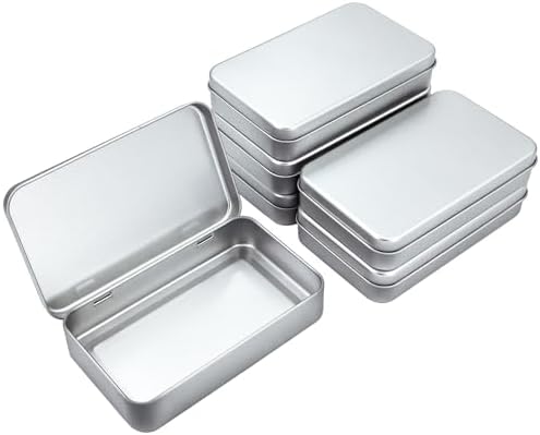 Amazon.com: Tamicy Metal Rectangular Empty Hinged Tins - Pack of 40 ...