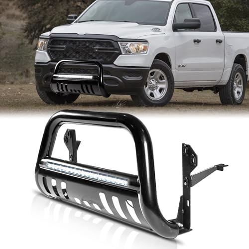 Amazon.com: PARTREE Bull Bar with Light bar Compatible for Dodge Ram ...