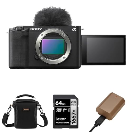 Sony ZV-E1 Mirrorless Camera, Black, Bundle with Included Value