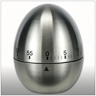Quantio Kitchen Timer egg shape - stainless steel - egg timer : Amazon ...