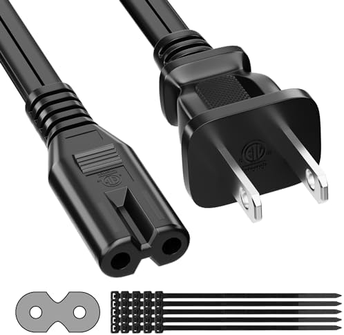 Amazon.com: 2 Prong Power Cord 25 FT, Non-Polarized AC Power ...