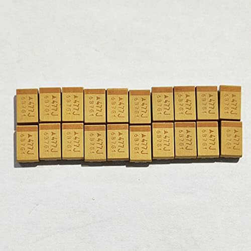 Amazon.com: TEAMWILL Tantalum Capacitor 477J 6.3V 470uF Type D SMD 7343 ...