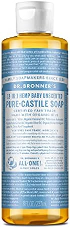 Amazon.com : Dr. Bronner's - Pure-Castile Liquid Soap (Baby Unscented, 8 Ounce) - Made with ...