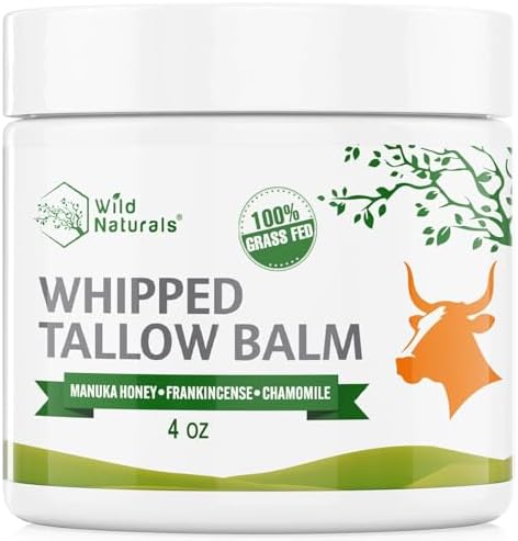 Amazon.com: Wild Naturals Whipped Tallow Balm, 100% Grass Fed Beef ...