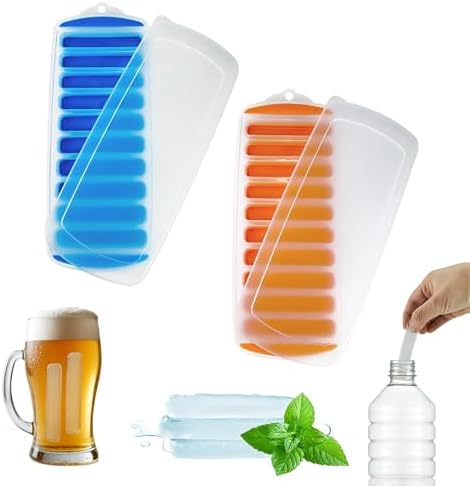 Amazon.com: Jacent Resusable Silicone and Plastic Water Bottle Ice Cube ...