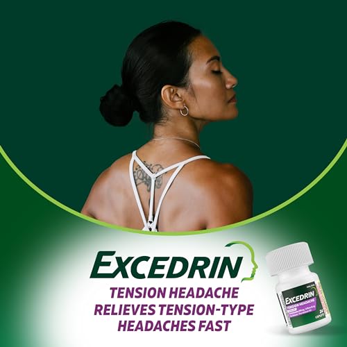 Excedrin Tension Headache Relief Caplets Without Aspirin for Head, Neck ...