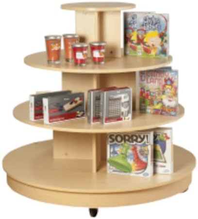 Amazon.com: 4 Tier Round Display Table in Maple 45 H Inches with ...