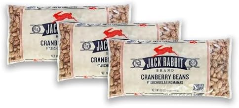 Amazon.com: Jack Rabbit Cranberry / Roman Beans (Pack of 3) 16 oz Bags ...