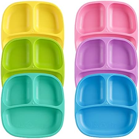 Amazon.com: GET FRESH PLA Kids Divided Plates Set – 2-pack Melamine ...