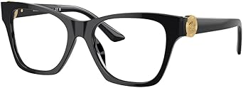 Versace VE 3341U GB1 Black Plastic Cat-Eye Eyeglasses 50mm at Amazon Women’s Clothing store
