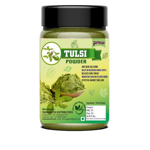 Pmw - Tulasi Powder - Jar Pack - Tulsi Powder - Holy Basil Powder ...