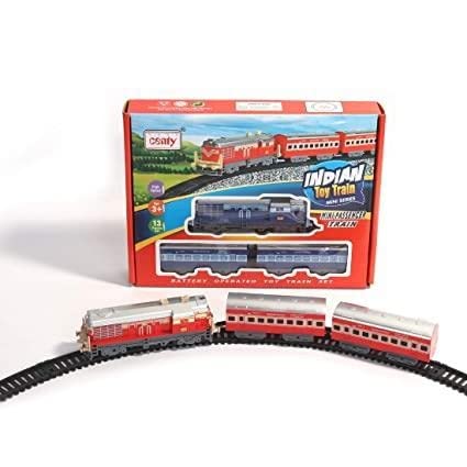 Buy Plastic Mini Passenger Train, Pack of 1, Red Color as Per ...