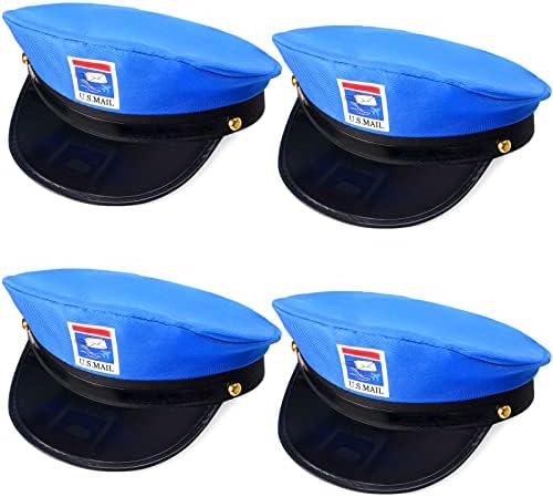 Amazon.com: Keymall Mailman Hat 4Pcs Blue Mail Carrier accessories ...
