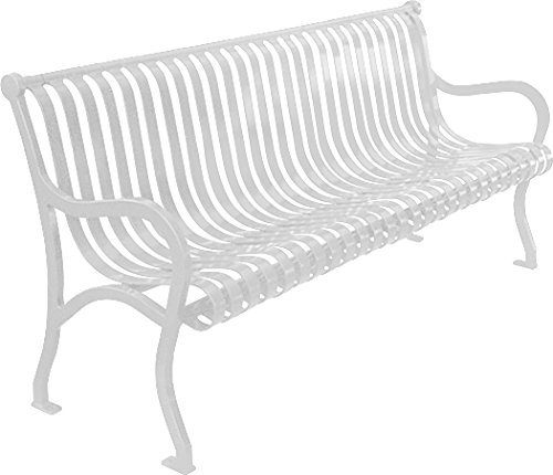 Amazon.com: Kay Park Recreation IVB60PC-WHT Iron Valley 60" Bench with ...