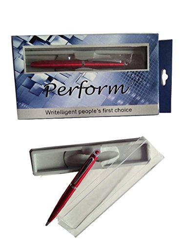PERFORM Stainless Steel Ballpoint Pen (Red Body) : Amazon.in: Office ...
