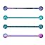 OUFER 4pcs 14G Surgical Steel Industrial Piercing Barbell Cartilage ...
