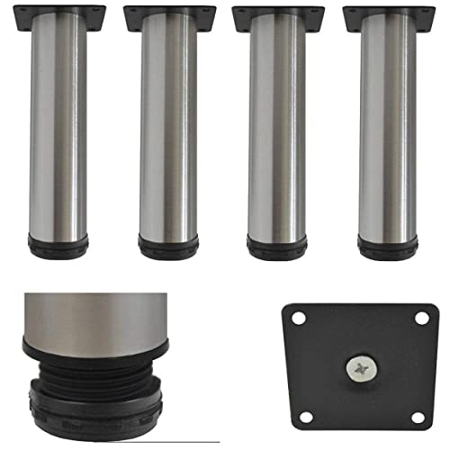 4 x Adjustable Metal Furniture Feet – Versatile Feet for Furniture Sofa ...