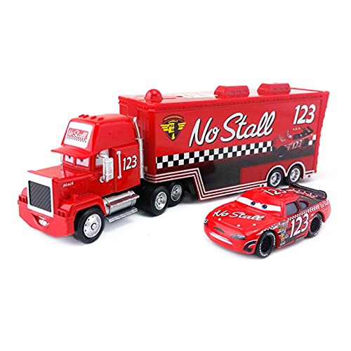 Buy Model car Pixar Cars Lightning Mcqueen 2pcs No.123 No Stall Mack ...