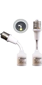 Amazon.co.jp: E17→E26口金変換アダプター 斜め付け E17,E26電球変換ソケット 可変式 延長口金変換アダプター 可変式ソケット 長持ちソケット 熱に強い シリカゲル材質 ...