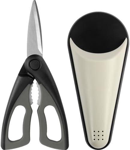 XYJ Kitchen Chef Shears with Magnetic Holder Heavy Duty Kitchen ...