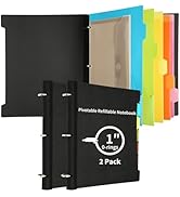 Amazon.com : Tashkummy Pivotable Refillable Notebook, 3 Ring Binder Notebooks 1 Inch, Notebook ...