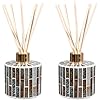 Amazon.com: 7.3oz Decorative Vertical Stripe Mosaic Glass Reed Diffuser ...