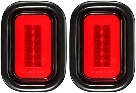 Amazon.com: Partsam 2Pcs 5"x3" Rectangle Truck Trailer Stop Tail Brake ...