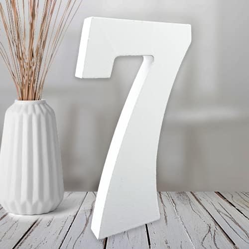 Amazon.com: AOCEAN 6 Inch White Wood Numbers, Unfinished Wood Numbers ...