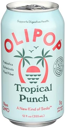 Amazon.com : OLIPOP Prebiotic Soda Pop, Tropical Punch, A New Kind of ...