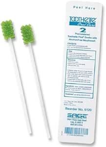 Amazon.com : TO6120 - Sage Products Toothette Plus Swab with Alcohol ...