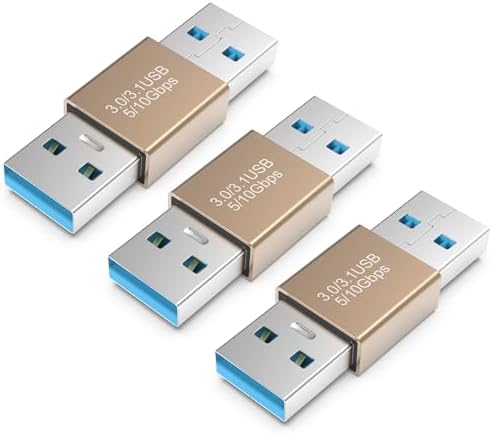 Amazon.com: sovunis 3Pack USB Adapter Male to Male, 10Gbps USB 3.1 Type ...