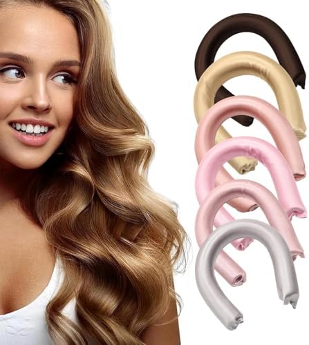 Amazon.com : Black Satin Covered Heatless Overnight Curling Rods for ...