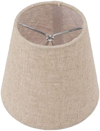 6Pcs Small Lamp Shade Clip On Bulb Set for Candelabra Bulbs, Linen ...