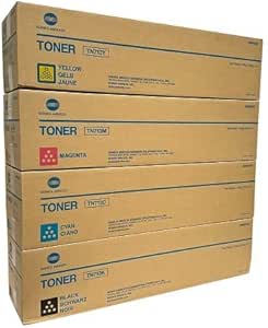 Amazon.com: TTCopier Genuine OEM Konica Minolta TN713 Complete Toner Cartridge Set CMYK Bizhub ...