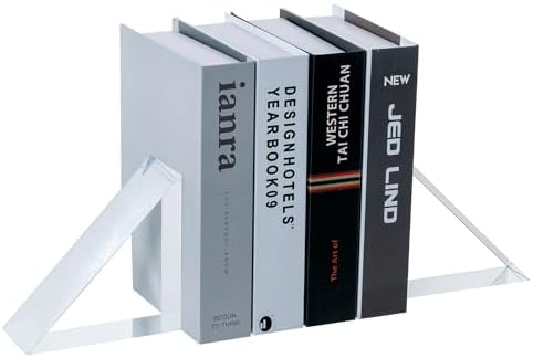 Amazon.com: MyGift Luxurious Premium Clear Hotel Style Bookends in ...