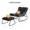 Amazon.com : Grand patio Rocking Chair with Foot Stool, Metal Outdoor ...