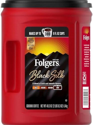 Amazon.com: Folger Black Silk Dark Roast Ground Coffee (40.3 oz ...