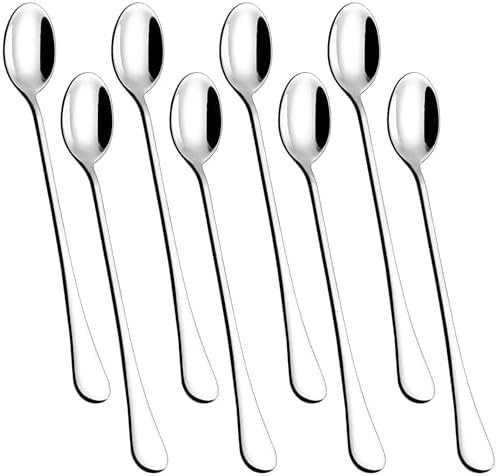 Amazon.com: Long Handle Teaspoon Ice Tea Spoons Long Stainless Steel ...