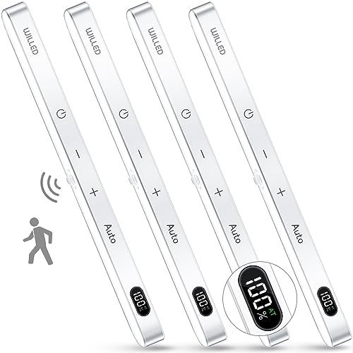 WILLED Motion Sensor Light Indoor, Battery Display, 60 LED Touch Light ...