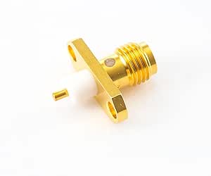 Amazon.com: GXMRHWY 10PCS SMA Female Connector 2 Holes Flange Straight Welding Plate Panel PCB ...