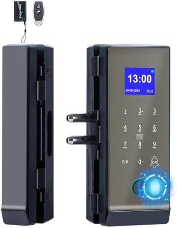 Smart Glass Door Lock, Keyless Entry Door Lock for Tuya Fingerprint ...